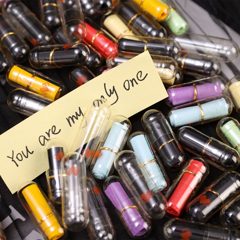 Mini Creative Love Message Letter Capsule Girlfriend Boyfriend Wish ...