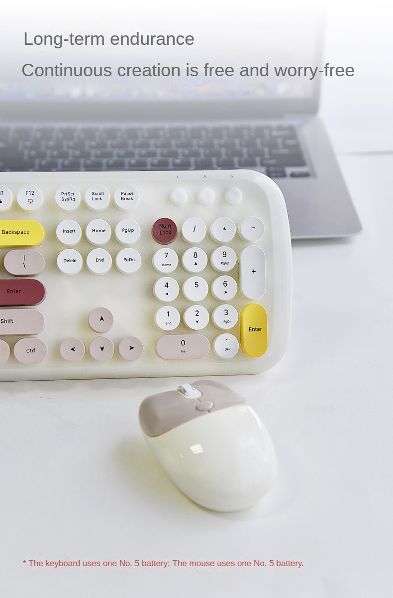 Mofii Skyscraper Cartoon Cute Wireless Keyboard Mouse Set Girls Office ...