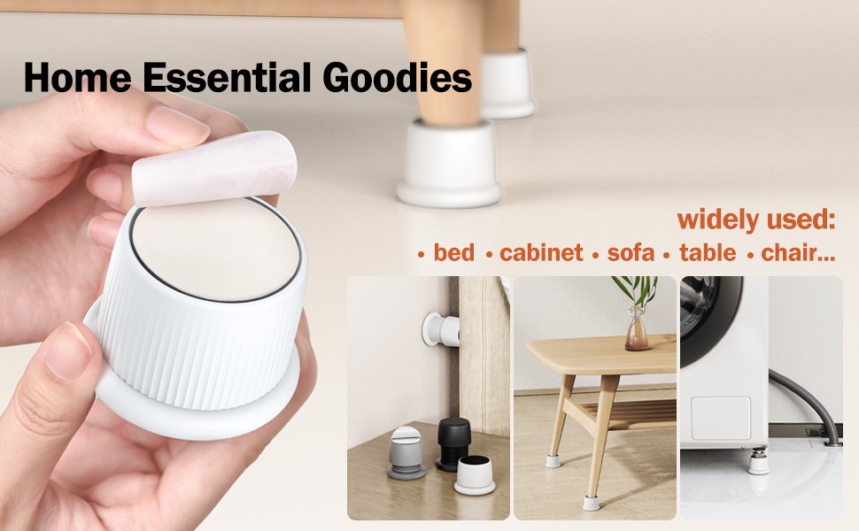 OATSBASF Adjustable Furniture Risers Heavy Duty Bed Risers for Dorm ...