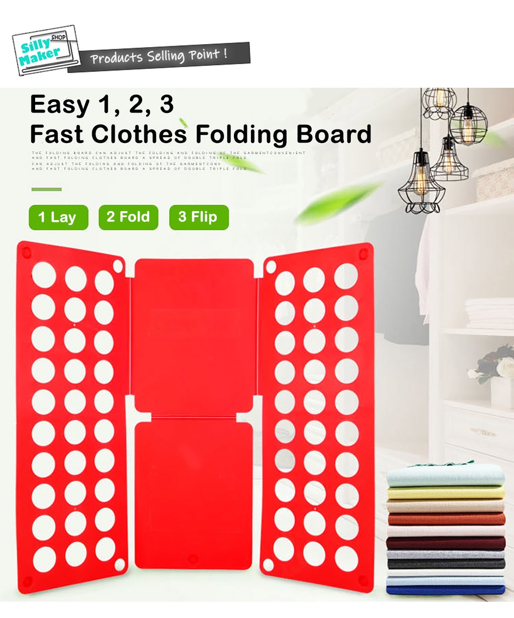 KIDS or ADULTS Clothes Folding Board Lazy DIY Fast Clothes Folding ...