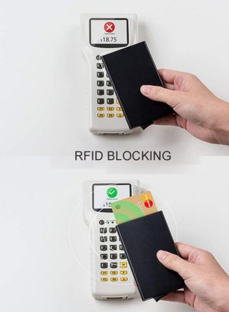 Aluminum Card Holder RFID Credit Card Holder Automatic Pop-up Bank Card ...