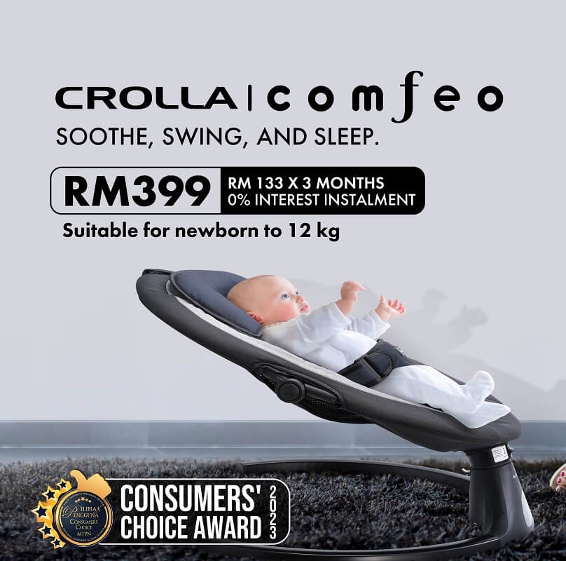 Crolla Comfeo Baby Swing Dual Layer Cushion (New Born to 12kg) | Shopee ...