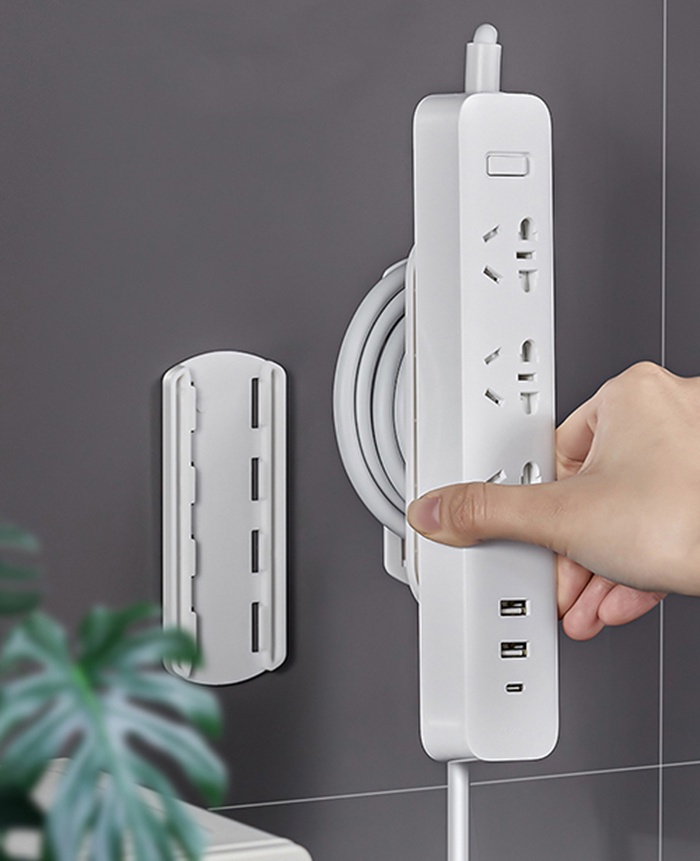 Self Adhesive Power Strip Holder, Fixator Power Extension Socket Cord ...