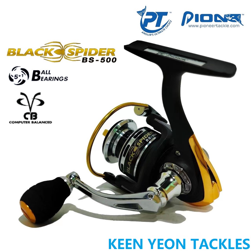 PIONEER BLACK SPIDER REEL BS-500 (SPINNING) | Shopee Singapore