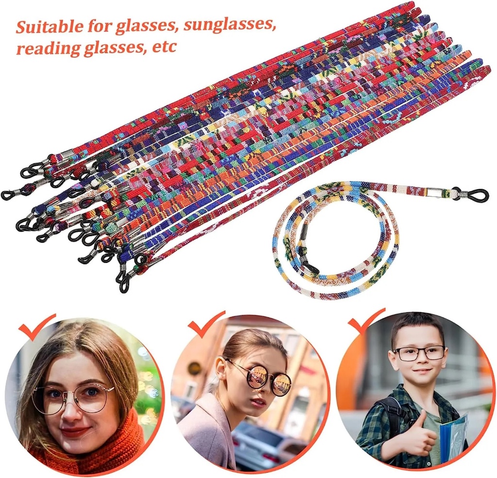 Glasses String Eyeglass Strap Chain Colorful Neck Cord Eyewear Glasses ...