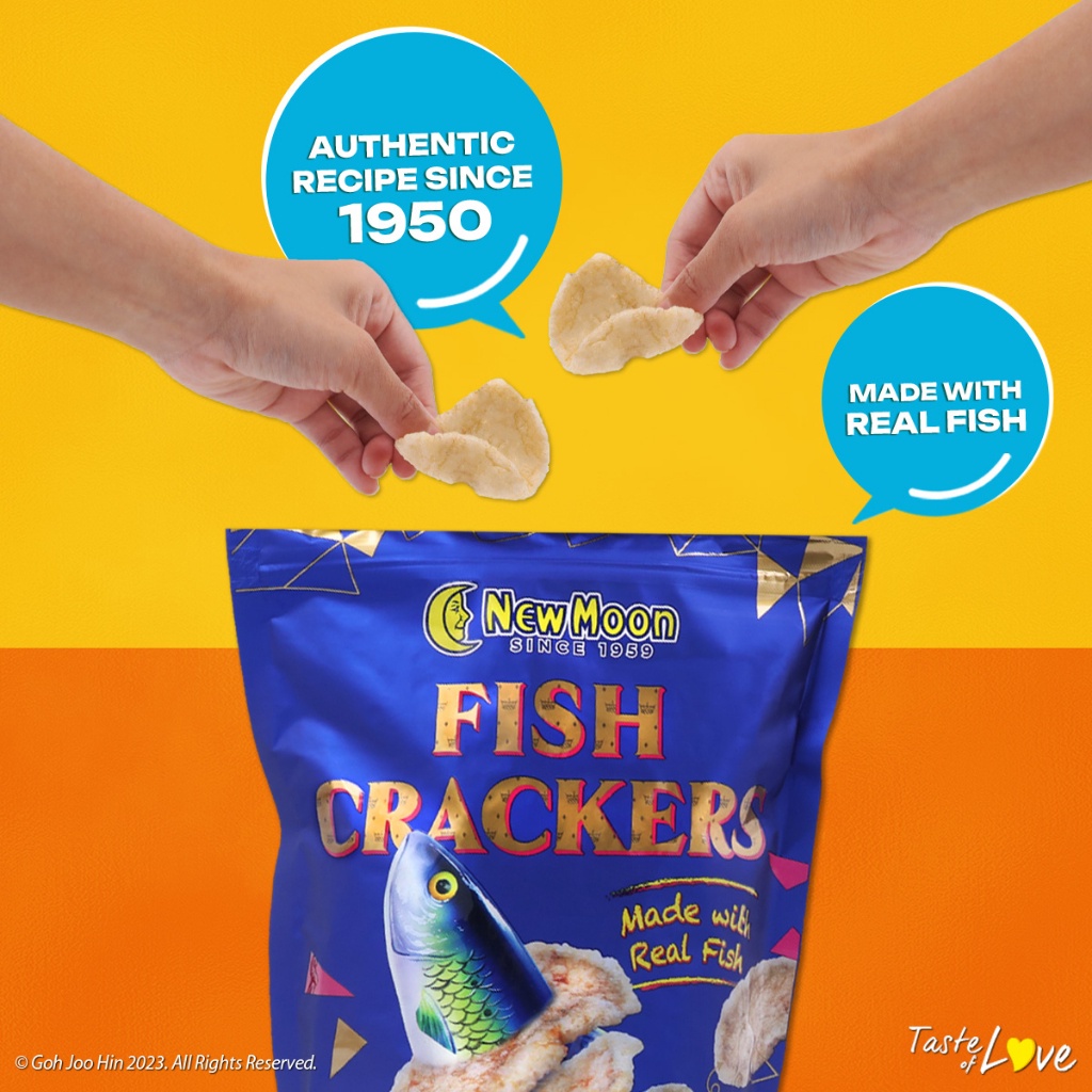 [Bundle of 4] New Moon Fish Crackers 75g | Shopee Singapore