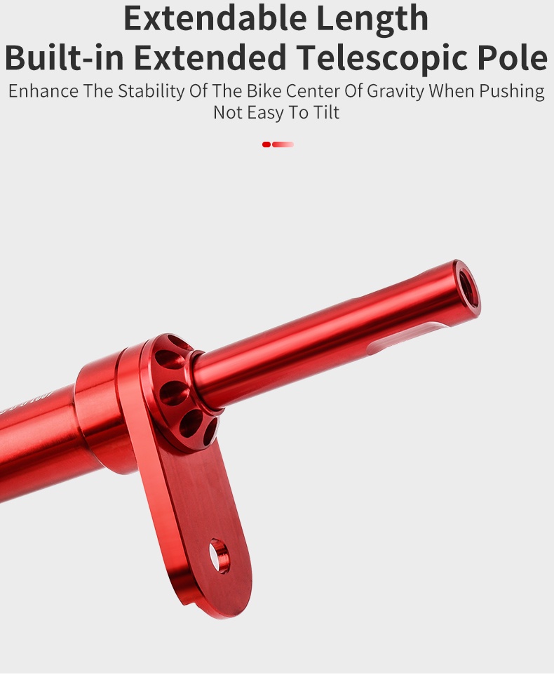 MUQZI Easy Wheels Extension Rod Folding Bike Easywheel Telescopic Lever ...