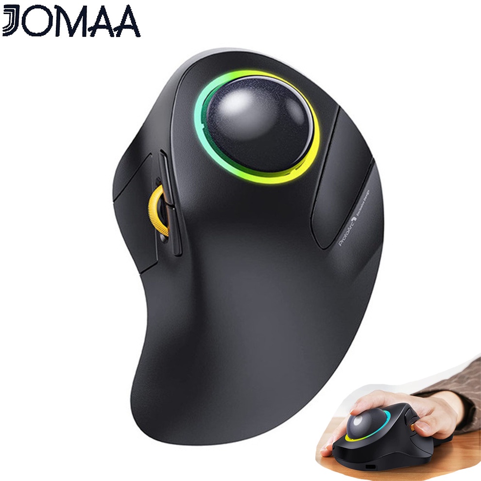 BOW ProtoArc EM03 Wireless Bluetooth Trackball Mouse Rechargeable ...