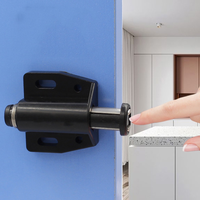 4Pcs Touch Door Stopper Wardrobe Cabinet Rebounder / Black Single ...