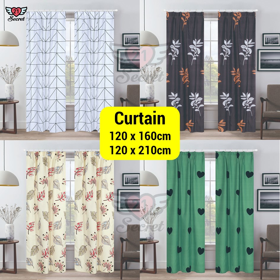 Modern Curtain Semi Blackout Langsir Tingkap Langsir Pintu Langsir ...