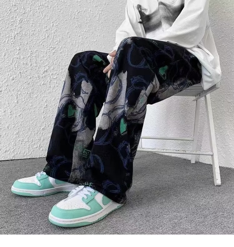 Pants Street Wear Ruffian Handsome Fried Street Men Spring vintage ...