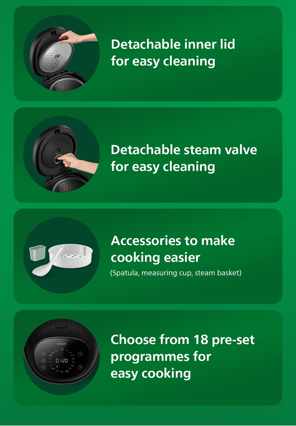 Philips HD4539/62 | Advanced IH Digital Rice Cooker | 1.5L | IH ...