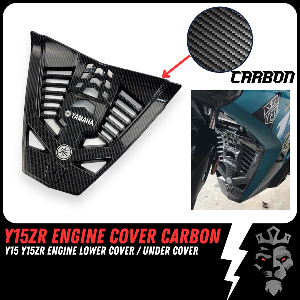 Carbon Engine Cover Y15ZR Engine Lower Cover Protector Sampan Enjin Cover YSUKU Y15 Y15ZR V1 V2 ...