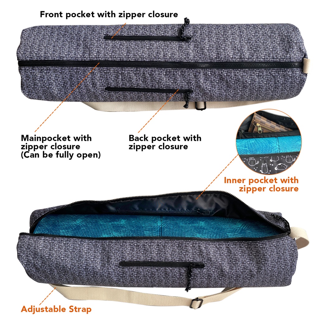 PUNKSTAR Yoga Mat Bag Cover Adjustable Strap Water-resistant Light ...