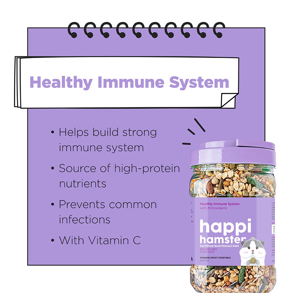 Happi Hamster Fortified Nutritional Diet 600g | Hamster Food, Vitamin ...