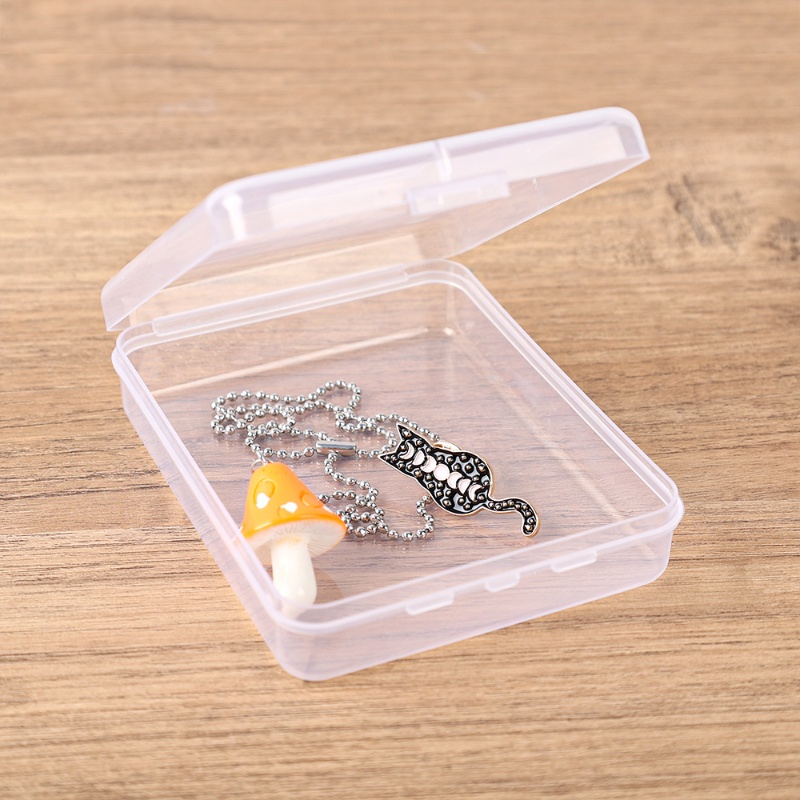 Mini Clear Storage Box with Lid / Plastic Rectangular Collection Case ...