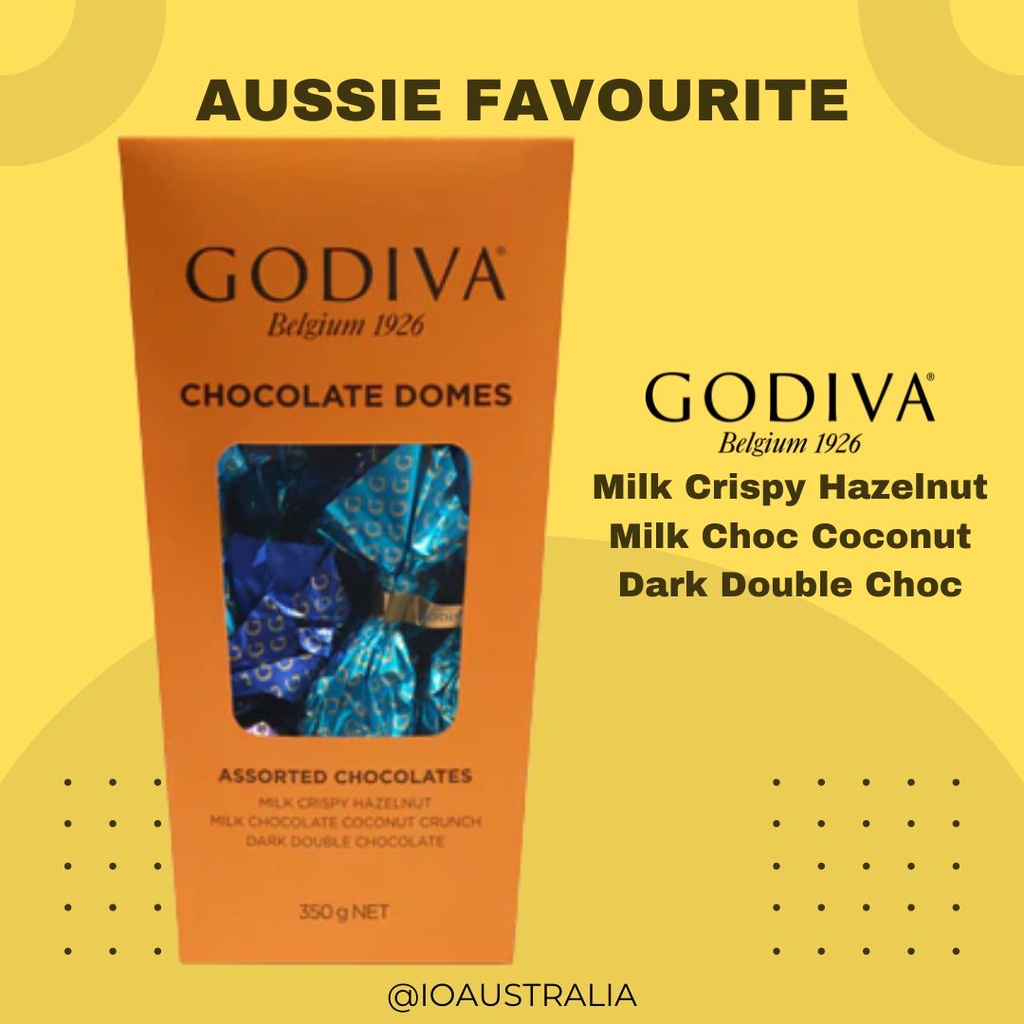 Godiva Chocolate Domes Gold Box 350g (Double Chocolate, Milk Coconut ...