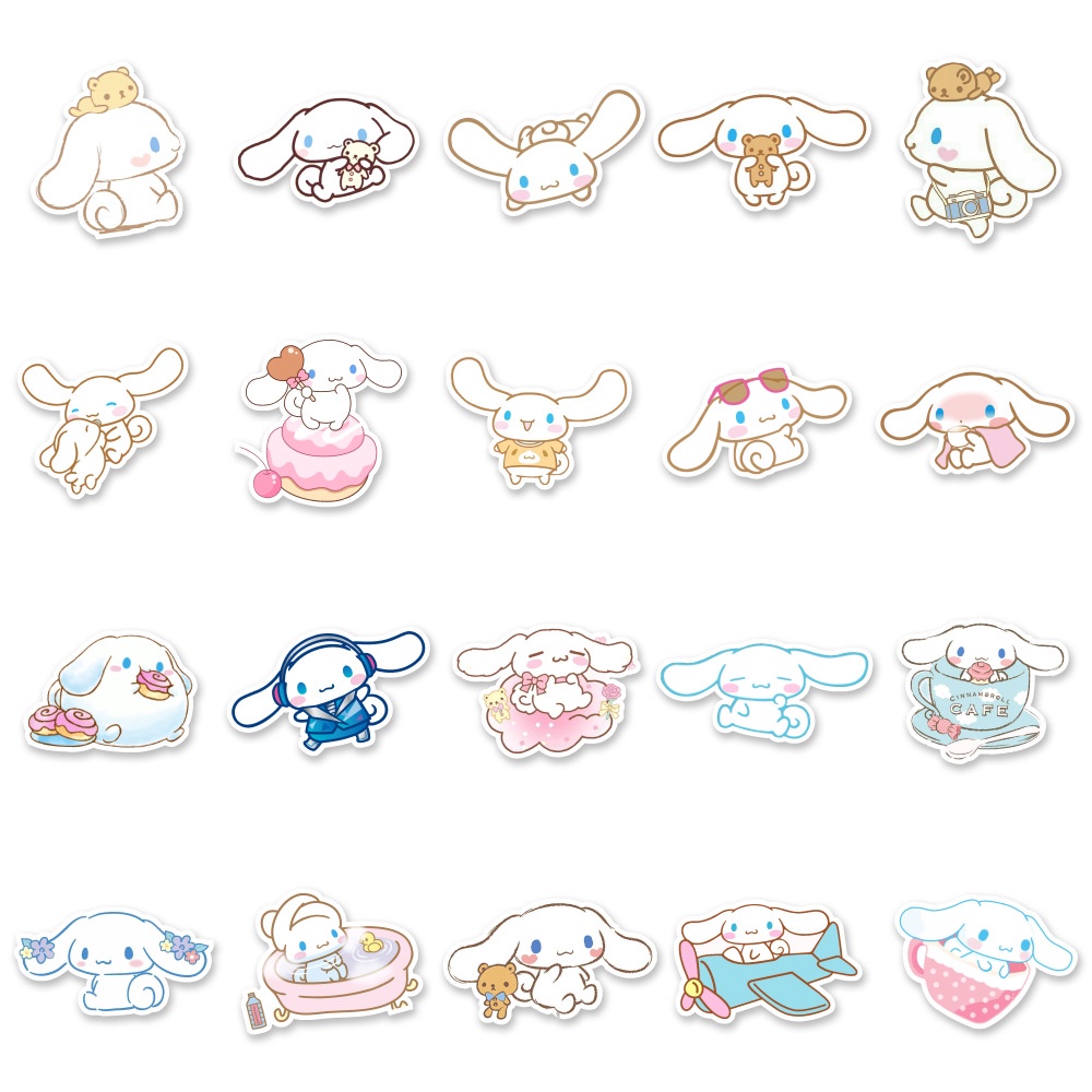 MUYA 50pcs Sanrio Cinnamoroll Stickers Waterproof Cute Cartoon Vinyl ...