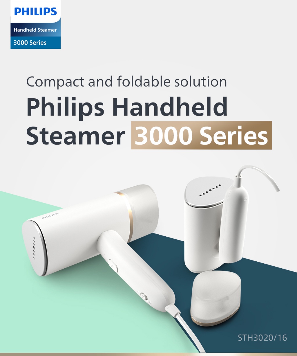 PHILIPS 3000 Series Handheld Garment Steamer - STH3020/16, Portable ...