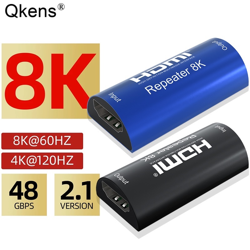 3D 8K HDMI Extender HDMI 2.1 Female To Female 8K Repeater HDMI Cable ...