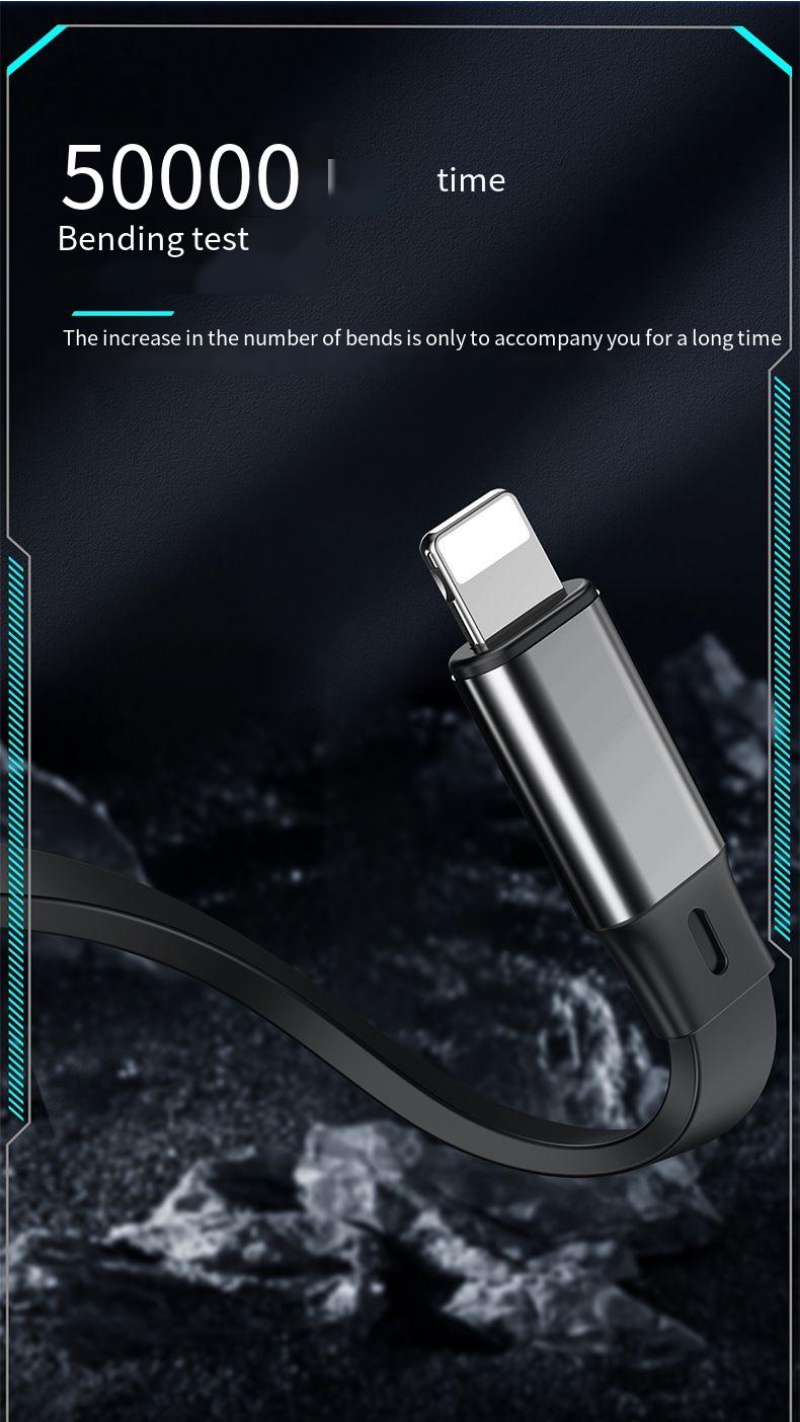 6A Super Fast Charging Cable 3 in 1 Retractable Data Cable Micro USB ...