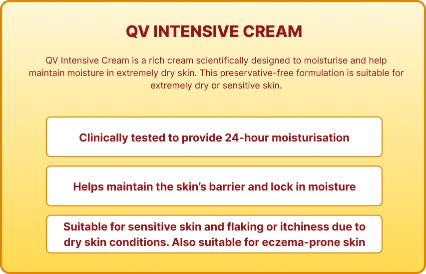 [SG] QV Intensive Cream for Very Dry Skin, 500g (24-hour moisturization ...
