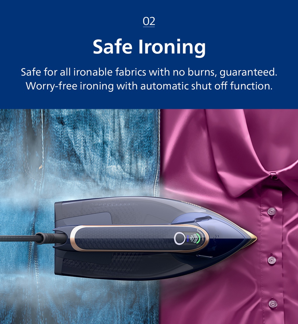 PHILIPS Azur Steam Iron 8000 series with OptimalTEMP technology ...