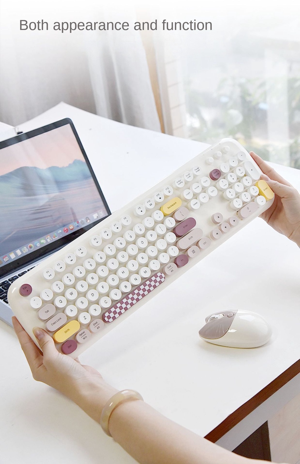 Mofii Skyscraper Cartoon Cute Wireless Keyboard Mouse Set Girls Office ...