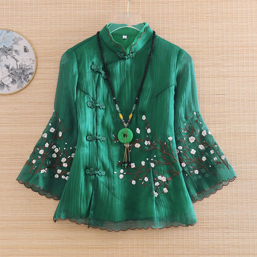 High-quality Fine Embroidery Modified Tang Cheongsam Chinese Style ...