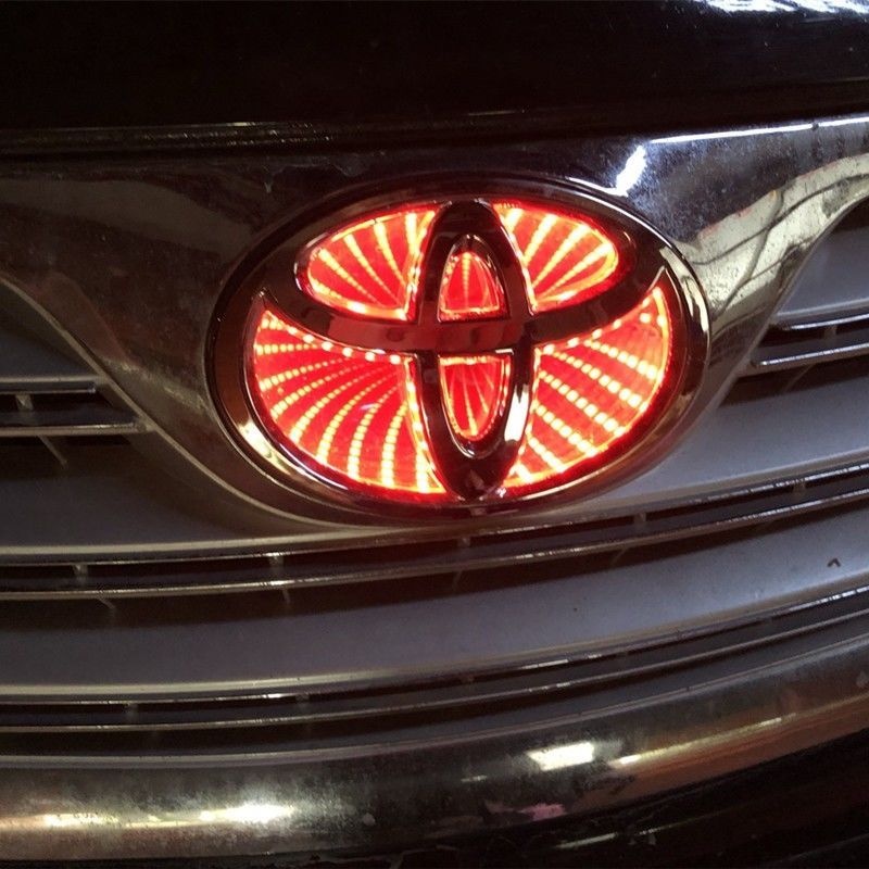 3D Illuminated Car Logo Light for Toyota Vios Camry Corolla Highlander ...
