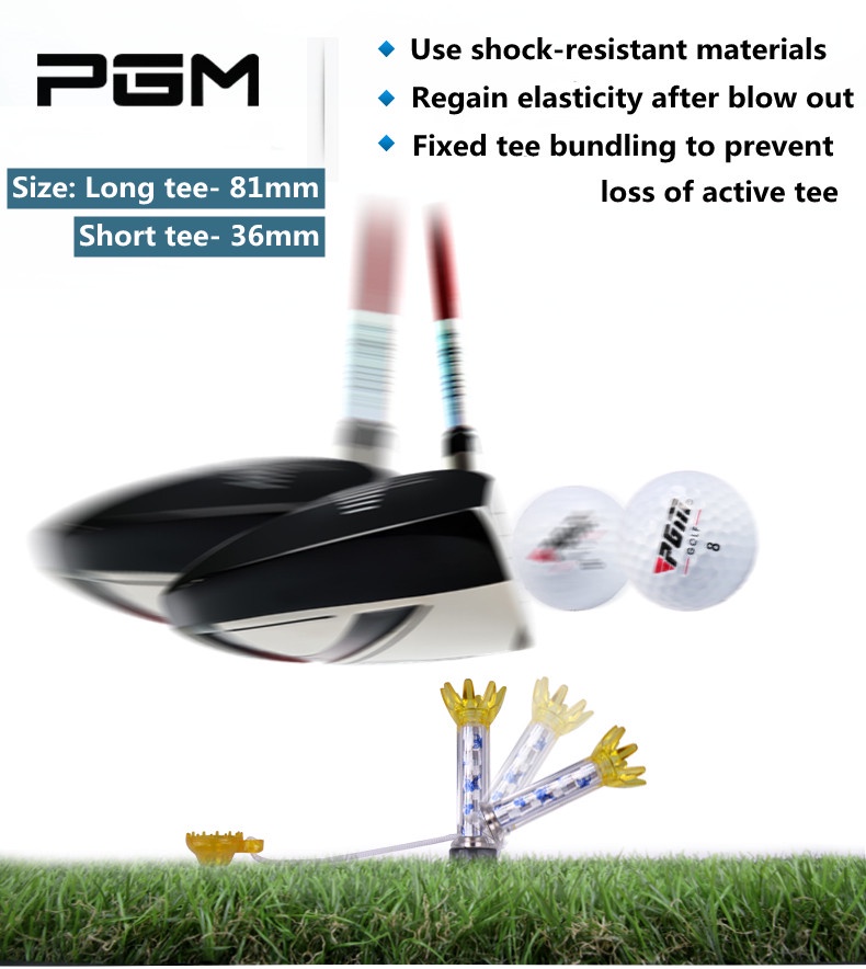 PGM QT002 Magnetic+String Tee Golf 80mm Training Ball Tees Composite ...