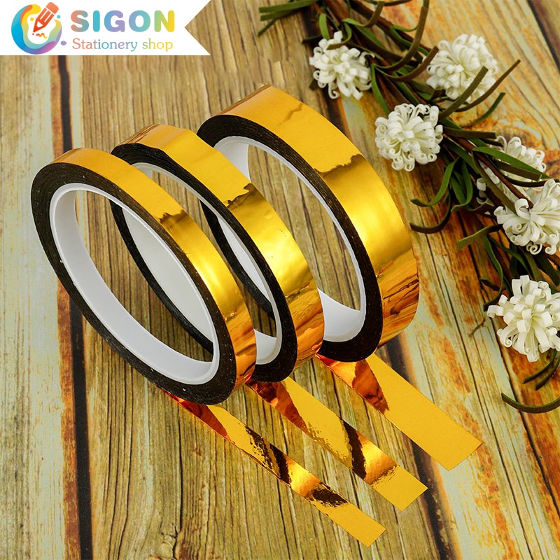 Glitter Laser Gold Tape Gift Packaging Self-adhesive Gold Foil Tape ...