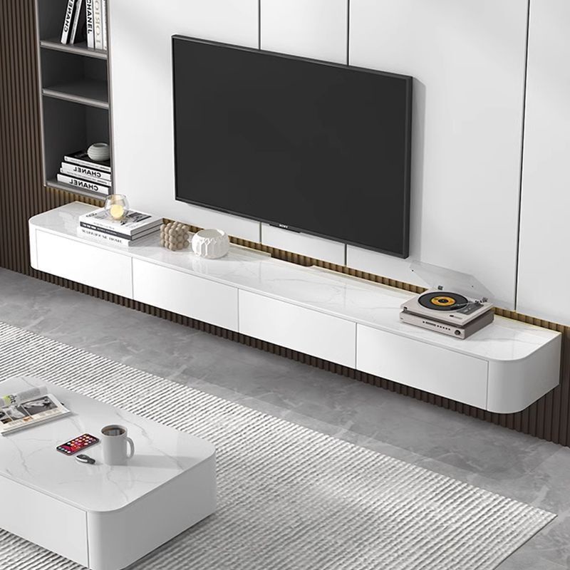 Tv console Baking suspended suspended tv cabinet Solid Wood Wall ...