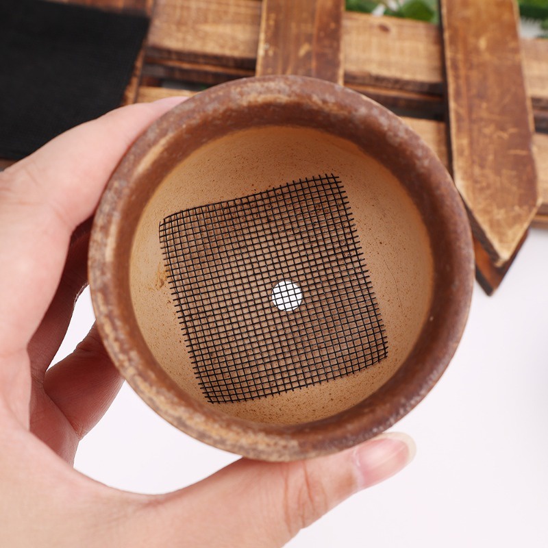 50Pcs Flower Pot Hole Mesh Pad / Square Round Drainage Hole Screen ...