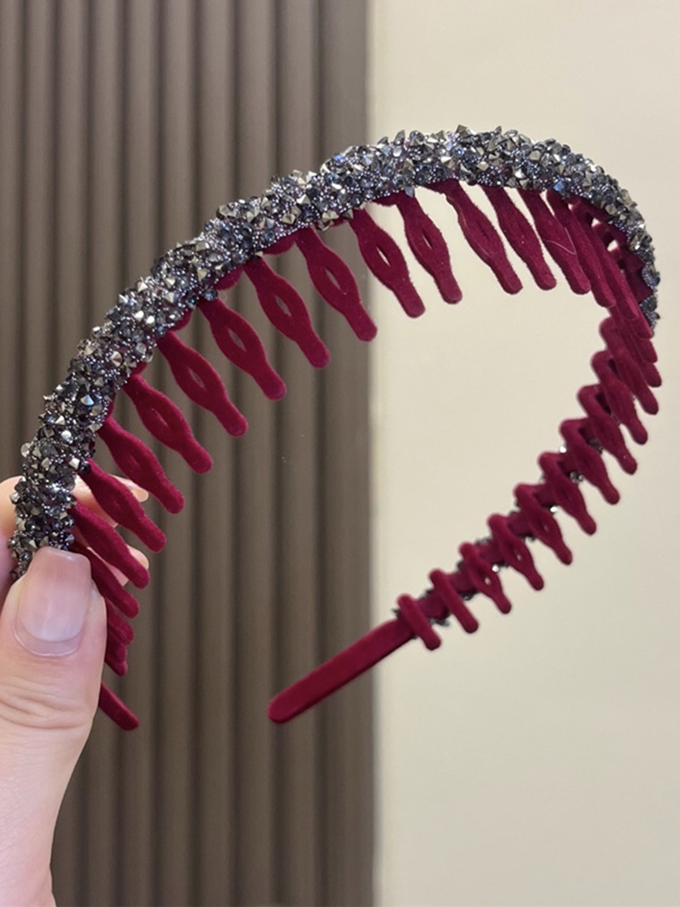 Flocking Full Diamond Headband Korean Pressure Hair Clip Adult Wash ...