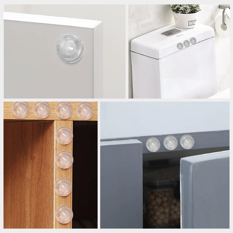 Clear Cabinet Door Bumpers Self Adhesive Silicone Door Stopper Round ...