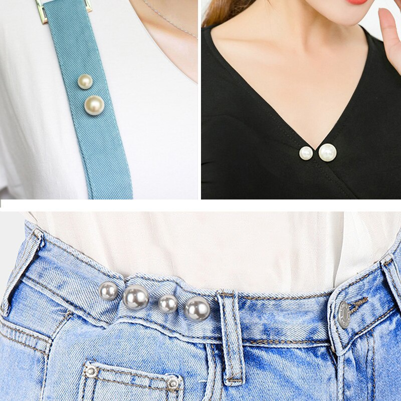 3Pcs INS Fashion Double pearl Brooch/Artificial Pearl Cardigan Pins ...