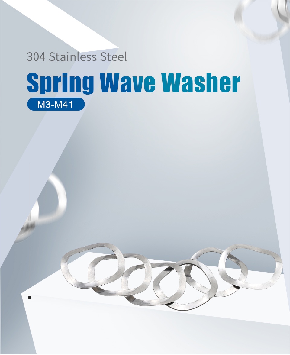 NINDEJIN 5-40pcs Wave Spring Washers M3 M4 M5 M6 M8 M10 M12 M16-M41 304 ...