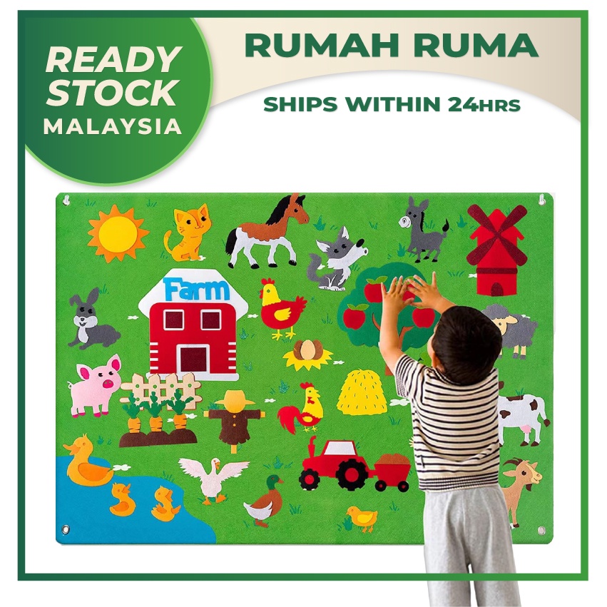 DIY Felt Board Flannel Story Board Toys Craft Story Set For Kids Early ...