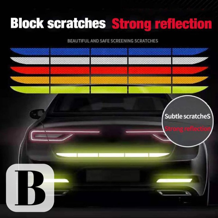 [Sunshine] 2Pcs Auto Universal Reflective Warning Strip Bumper ...