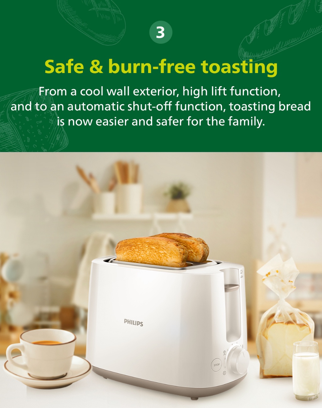 PHILIPS Daily Collection Toaster - HD2582/01 | Shopee Singapore