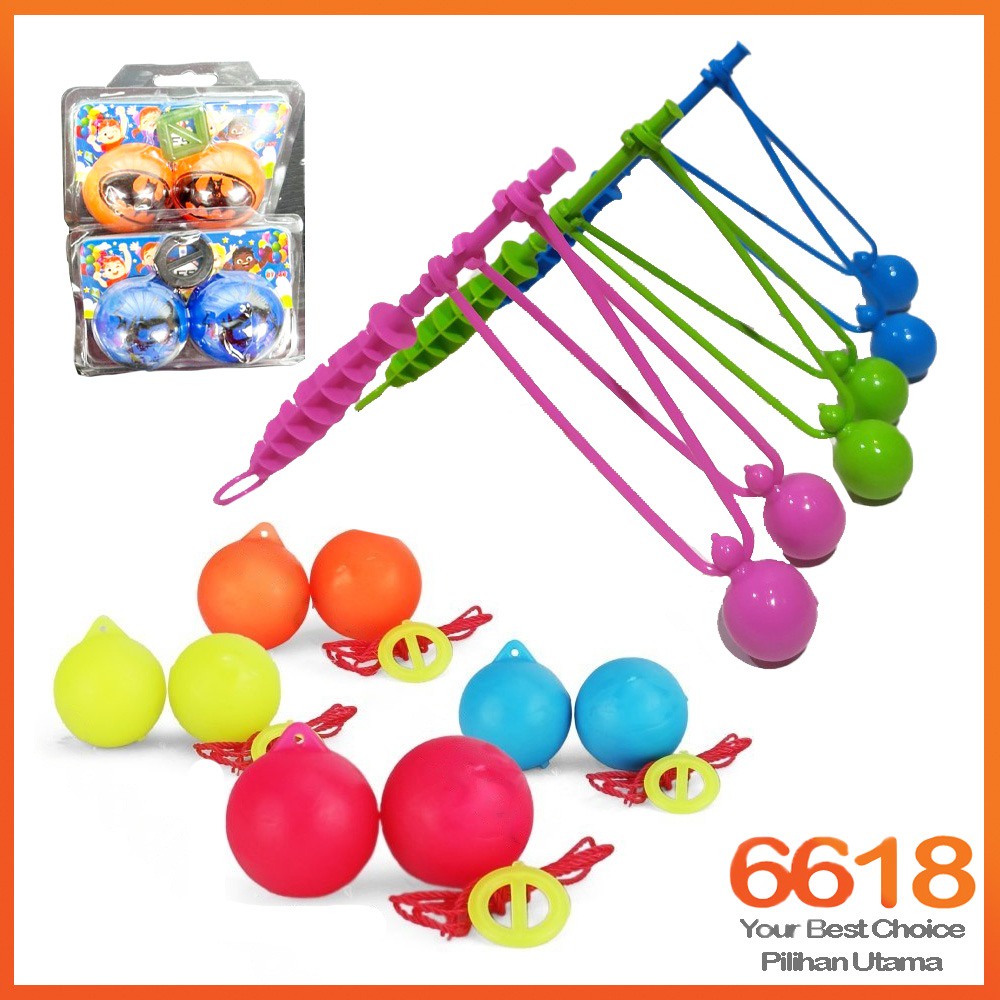 Mainan Traditional Bola Tek Tek Viral Toy LatoLato Ball Old School Toy ...
