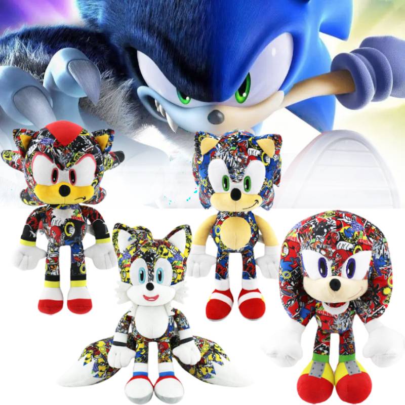 20-40cm Super Sonic Hedgehog Cartoon Knuckles Metalsonic Soft Plush ...