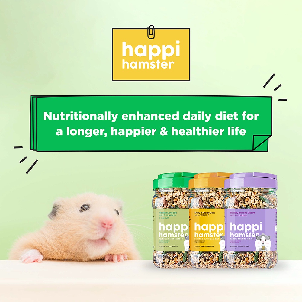 Happi Hamster Fortified Nutritional Diet 600g | Hamster Food, Vitamin ...