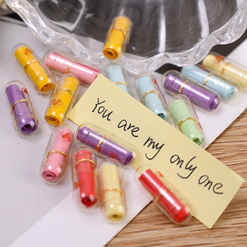 Mini Creative Love Message Letter Capsule Girlfriend Boyfriend Wish ...