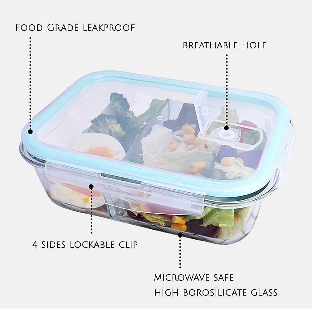 【PLAYFUL】Tupperware Food Container Heat Resistant Glass Microwave ...