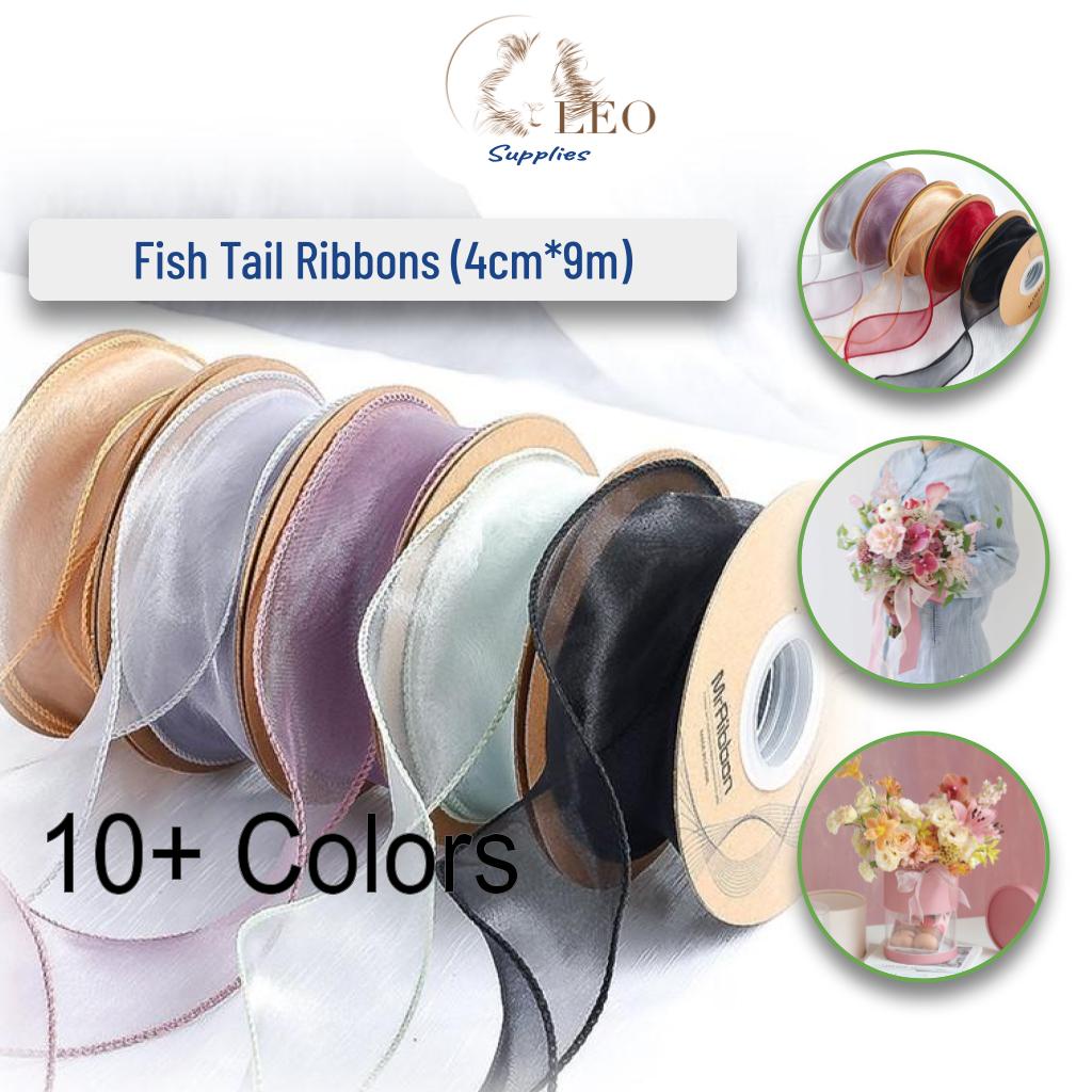 [SG Instock] 4cm Width Organza Fish Tail Ribbon For Gift Wrapping And ...