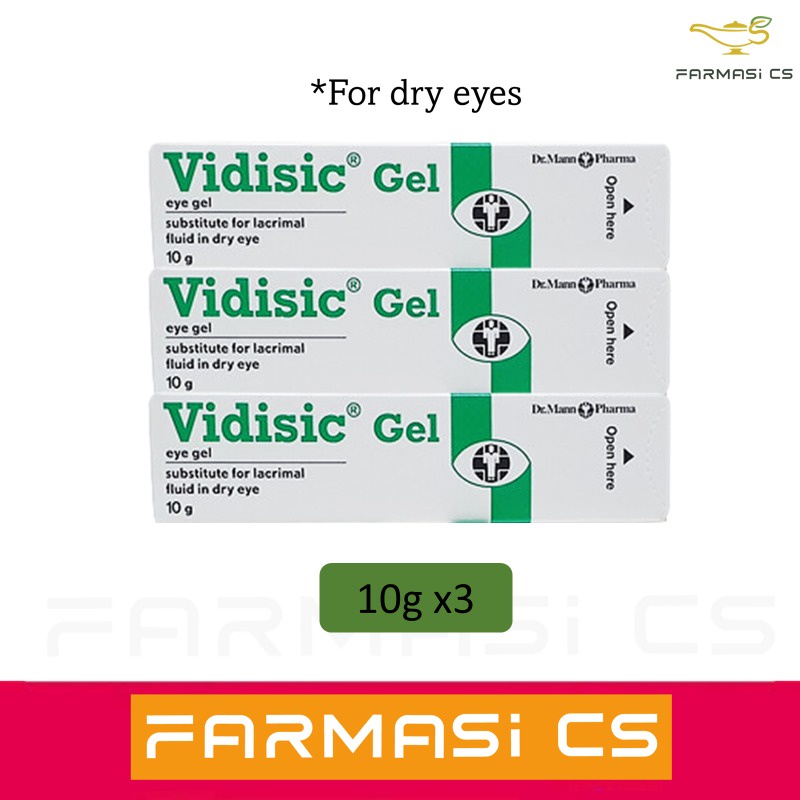Vidisic Eye Gel 10g x 3 Tubes (TRIPLE) EXP:05/2027 [ For Dry Eyes ...