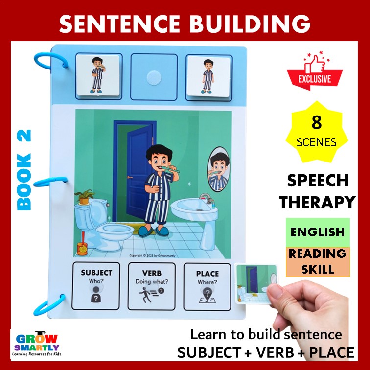 *NEW* SENTENCE BUILDING Interactive Busy Book Quiet Book English Story ...