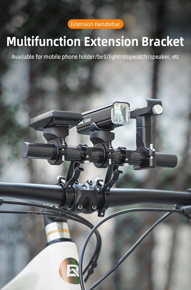 ROCKBROS Bike Handlebar Extension Frame 25CM Mountain Bicycle Bracket ...